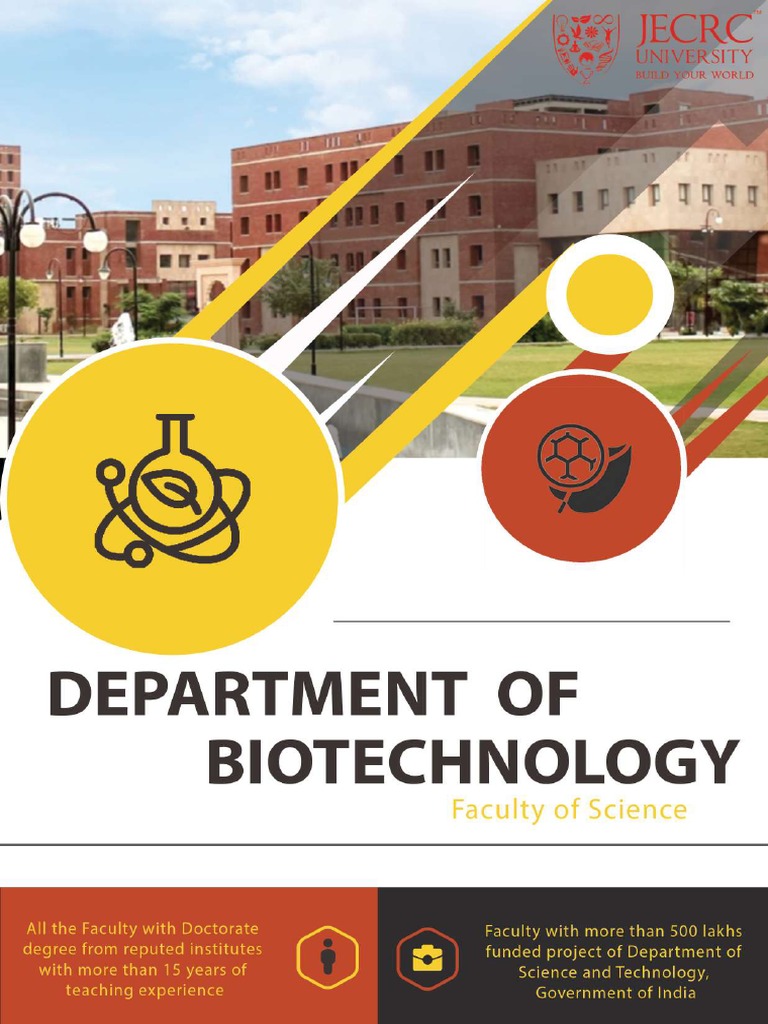 Final Brochure For The Department of Biotechnology | PDF