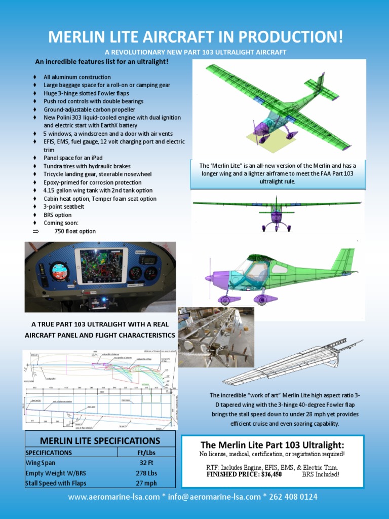 Merlin Lite SNF Brochure 2021 | PDF | Engines | Flap (Aeronautics)