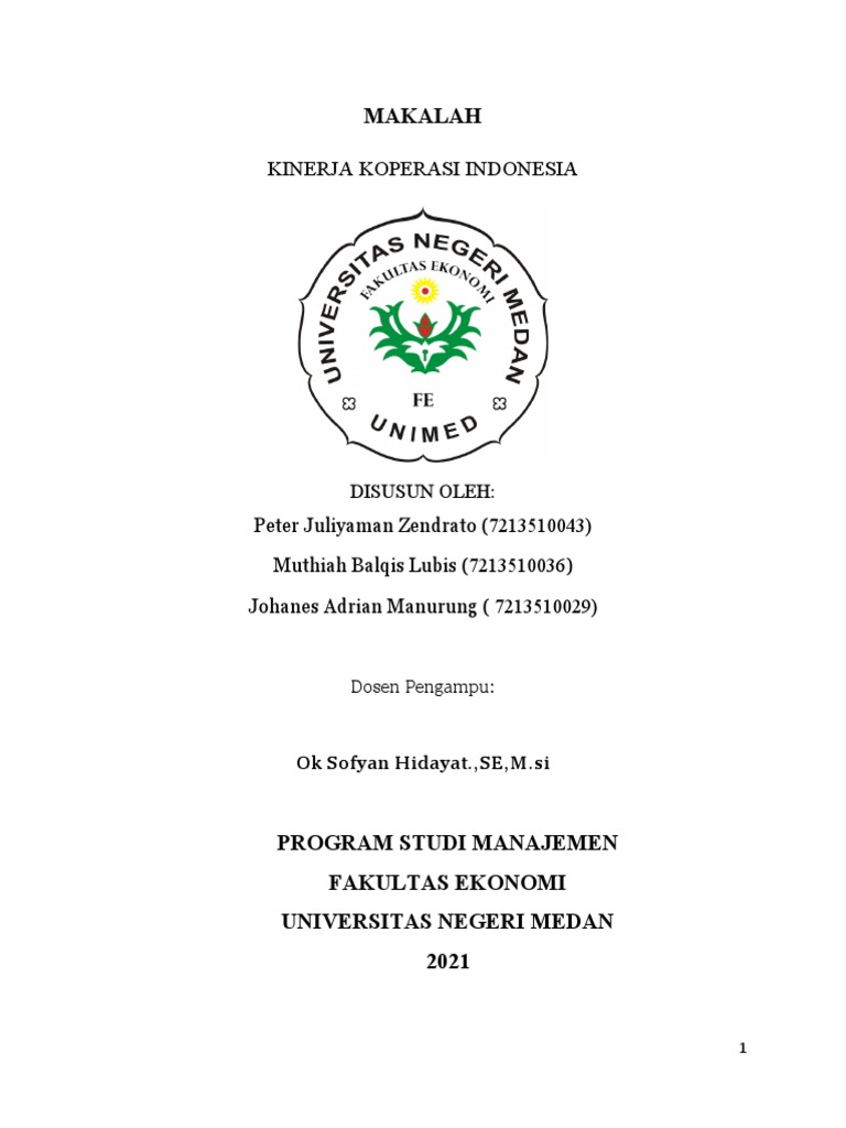 Kinerja Koperasi Indonesia | PDF