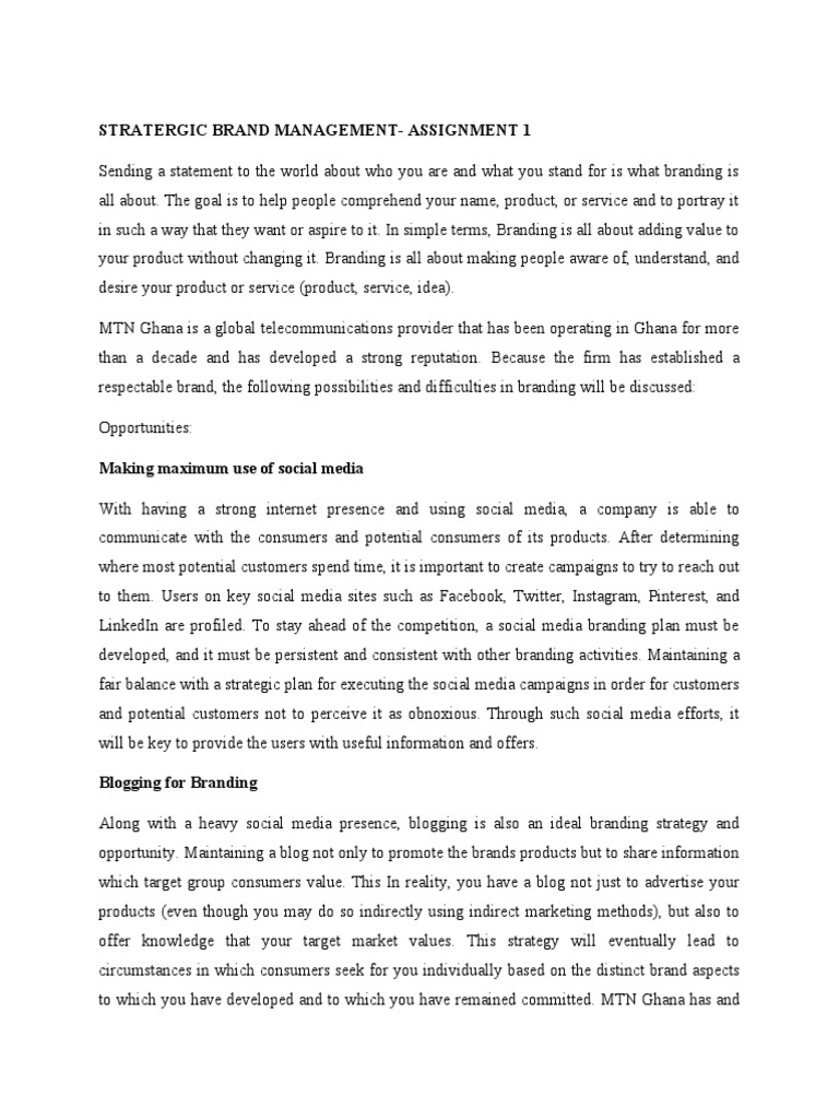 Branding Assignment | PDF | Brand | Popular Culture & Media Studies