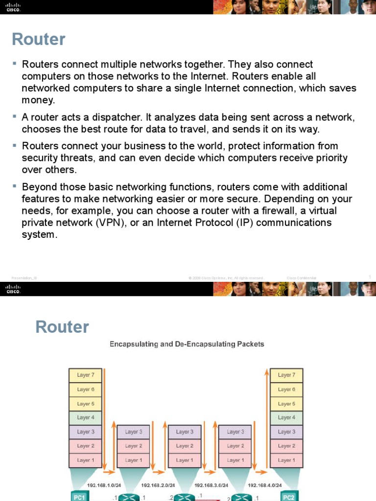 Router Presentation Id © 2008 Cisco Systems Inc All Rights Reserved Cisco Confidential