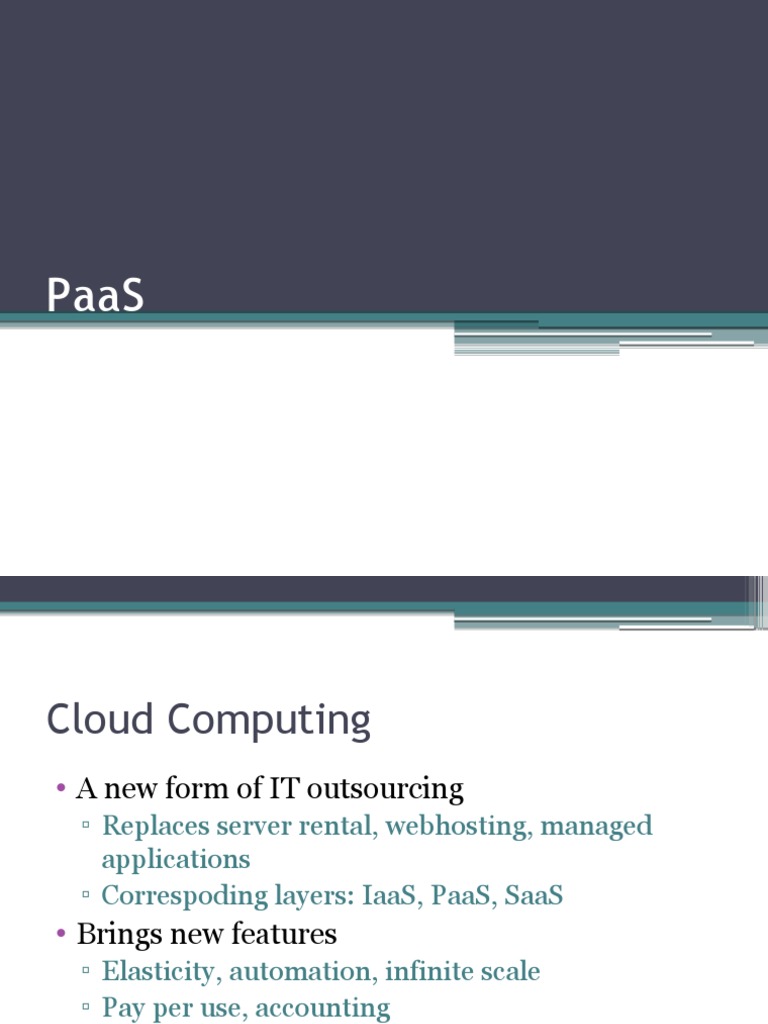Iaas Paas | PDF | Cloud Computing | Platform As A Service