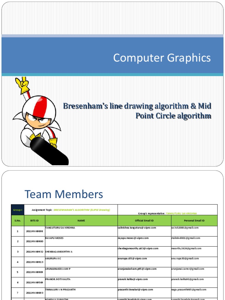 Bresenham Algorithms For Circle and Line | PDF | Cartesian Coordinate ...