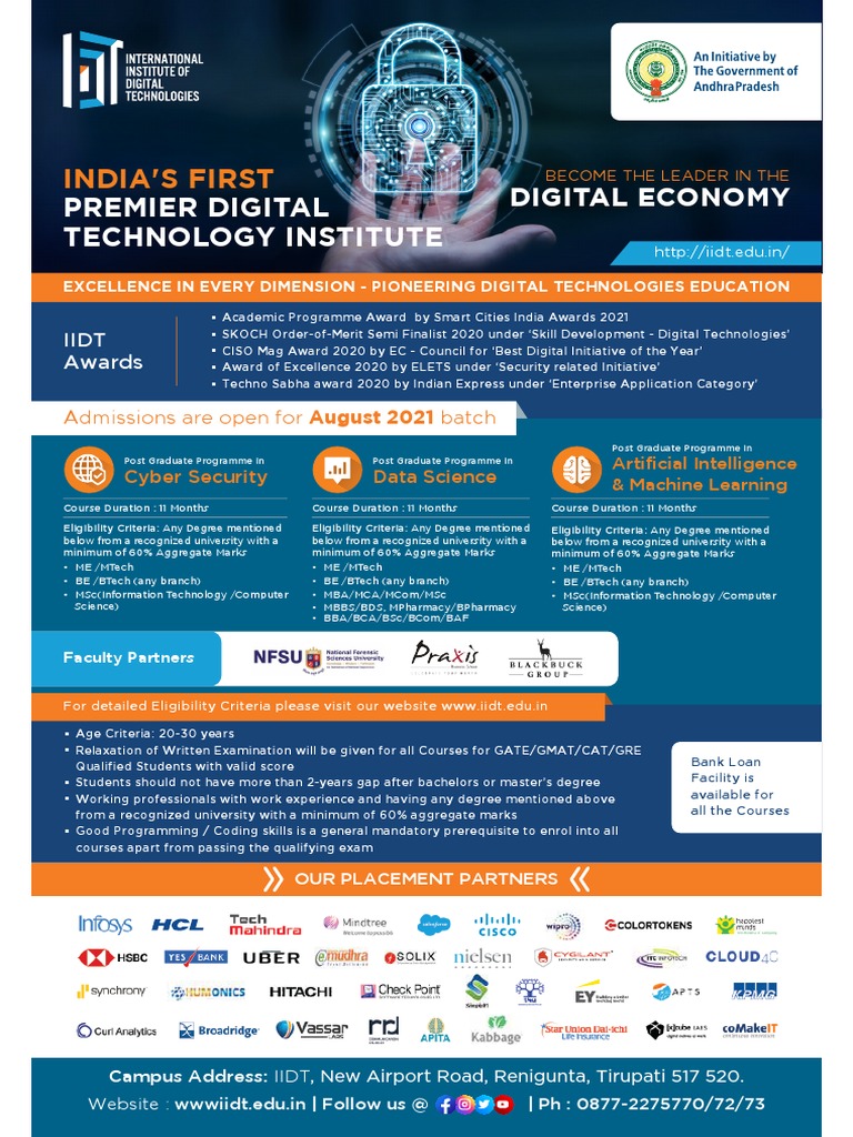 IIDT Brochure 2021 | PDF | Academic Degree | Postgraduate Education