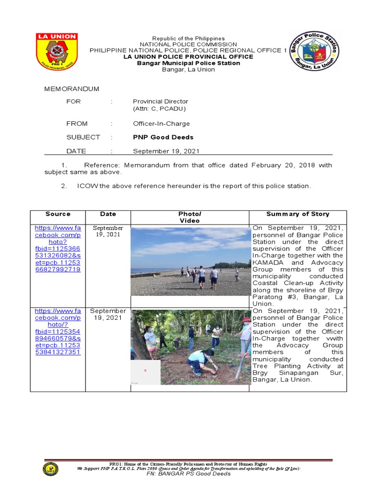 PNP Good Deeds: Philippine National Police, Police Regional Office 1 ...