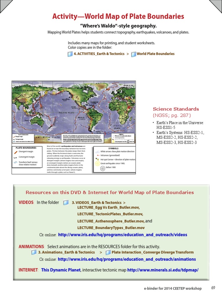 7 World Map of Plate Boundaries | PDF | Plate Tectonics | Volcano