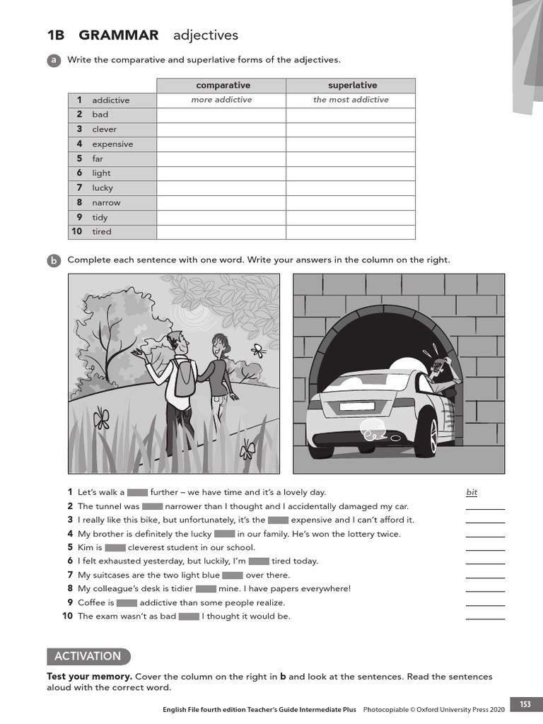 1B GRAMMAR Adjectives: More Addictive The Most Addictive | PDF ...