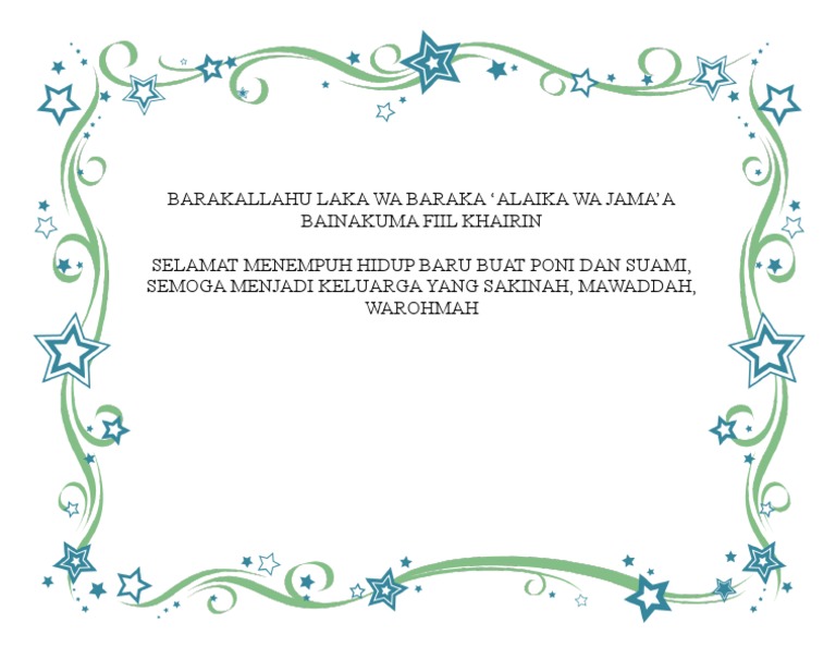 Doa Pernikahan untuk Poni dan Suami | PDF