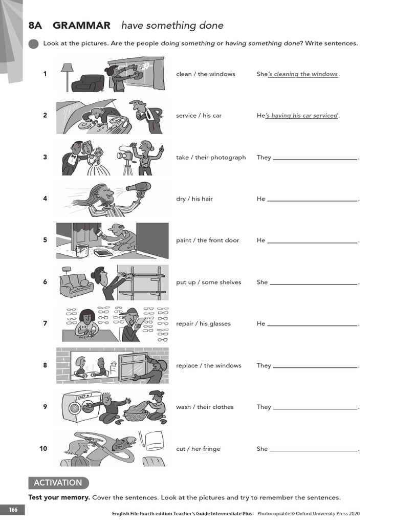 8A GRAMMAR Have Something Done: Activation | PDF