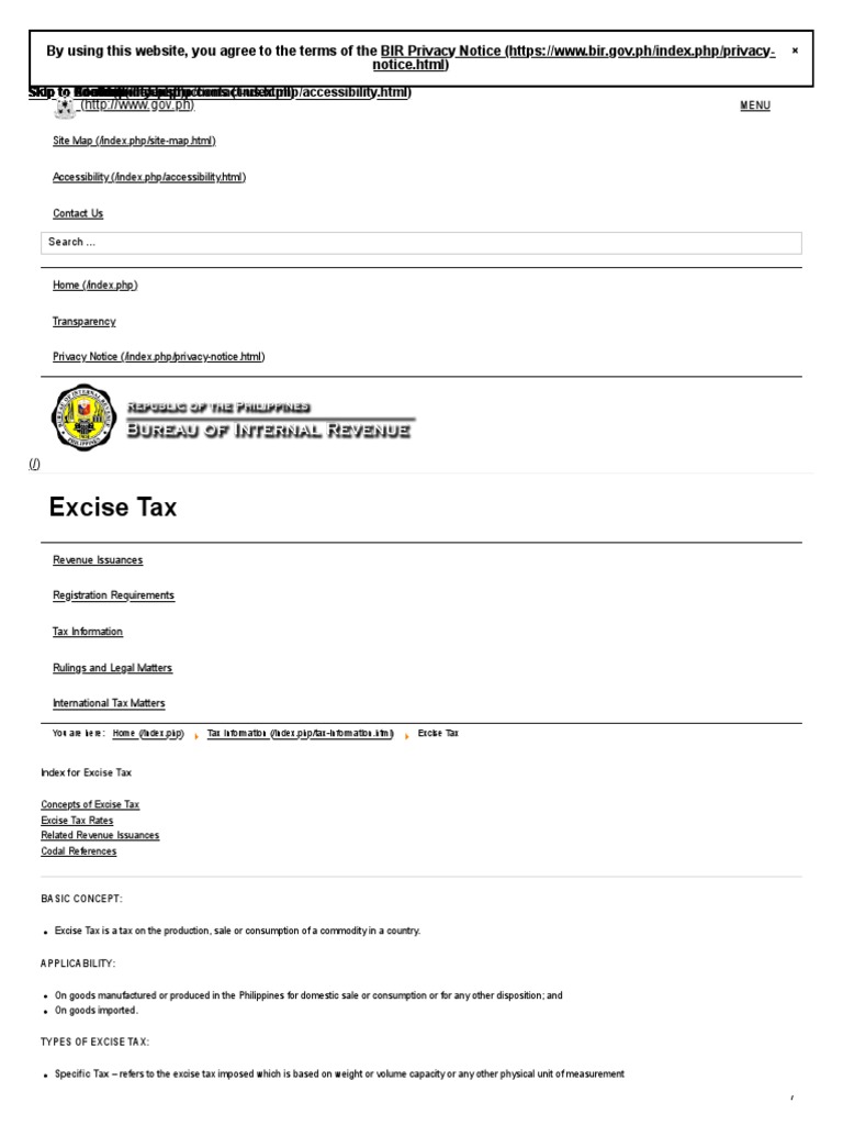 Excise Tax | PDF | Taxes | Taxation