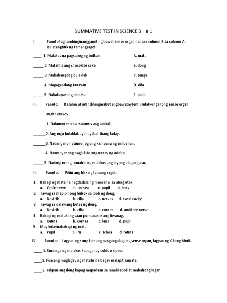 Science Summative | PDF