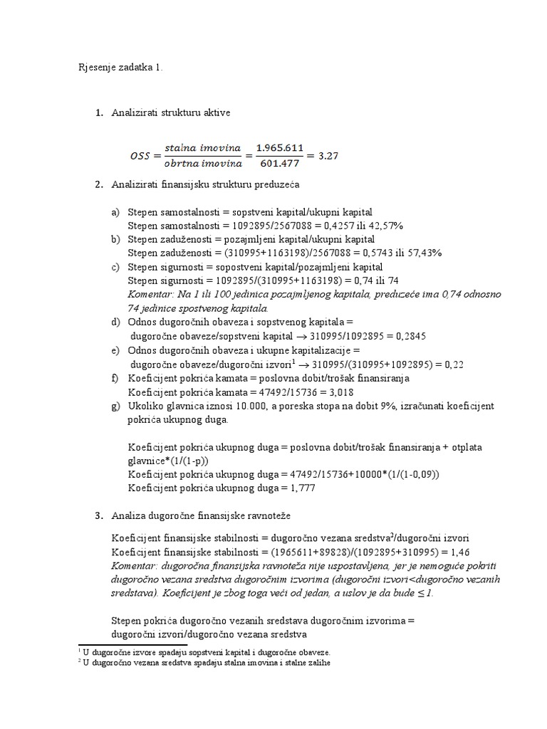 Zadatk 1 Rjesenje | PDF