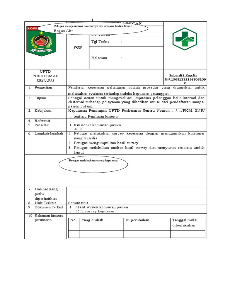 002.sop Kepuasan Pelanggan | PDF | Bisnis | Pengelolaan Keuangan & Uang