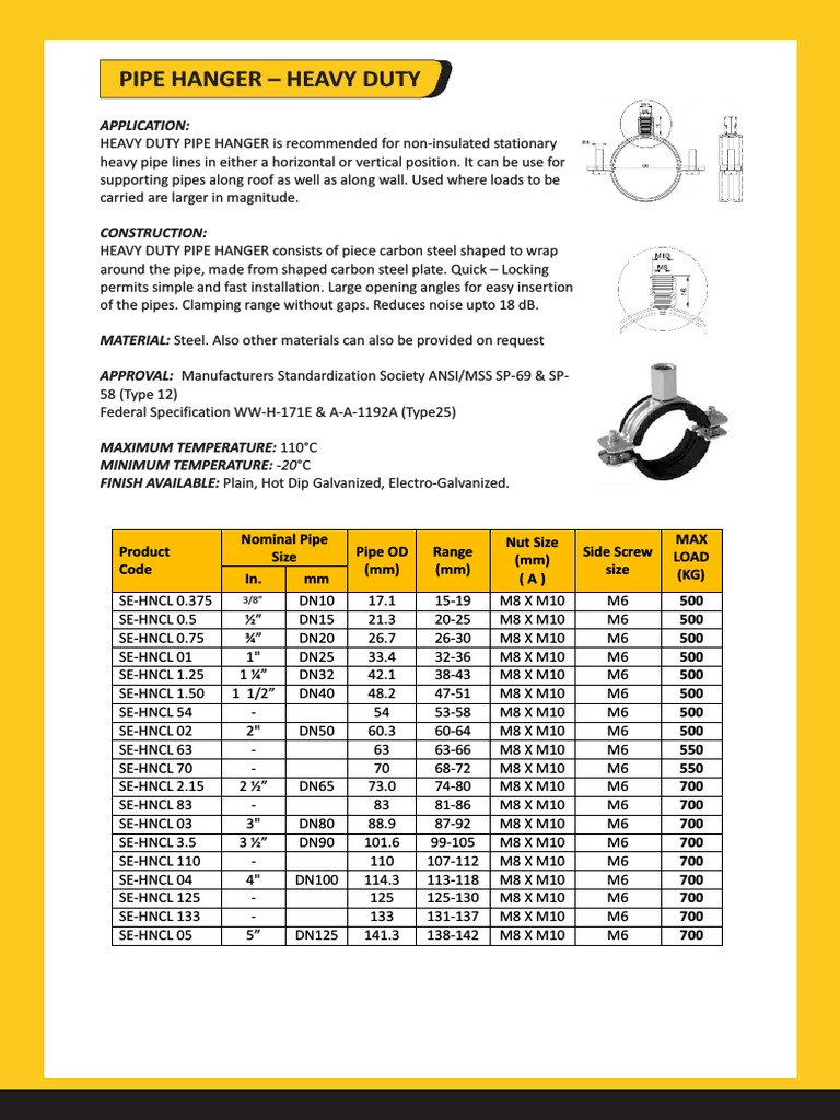 1499748459heavy Duty Pipe Hanger | PDF | Pipe (Fluid Conveyance ...