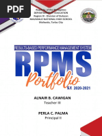 RPMS Portfolio Cover Nhoe | PDF | Learning | Curriculum