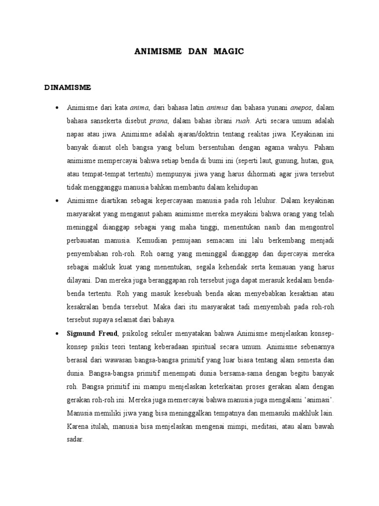 Animisme & Magic 1 | PDF