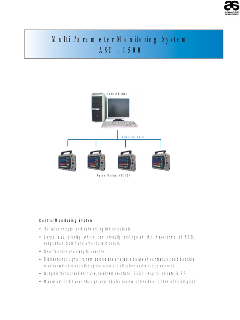 Spesifikasi Central Station Pasient Monitor Analogic | PDF ...