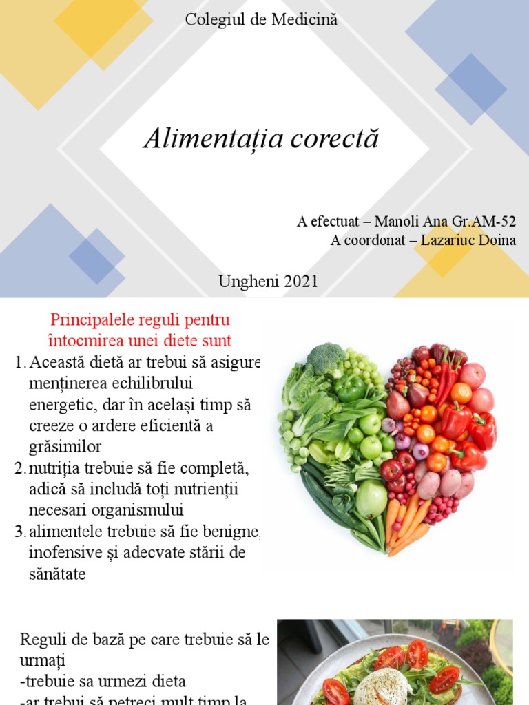 Alimentatia Corecta | PDF