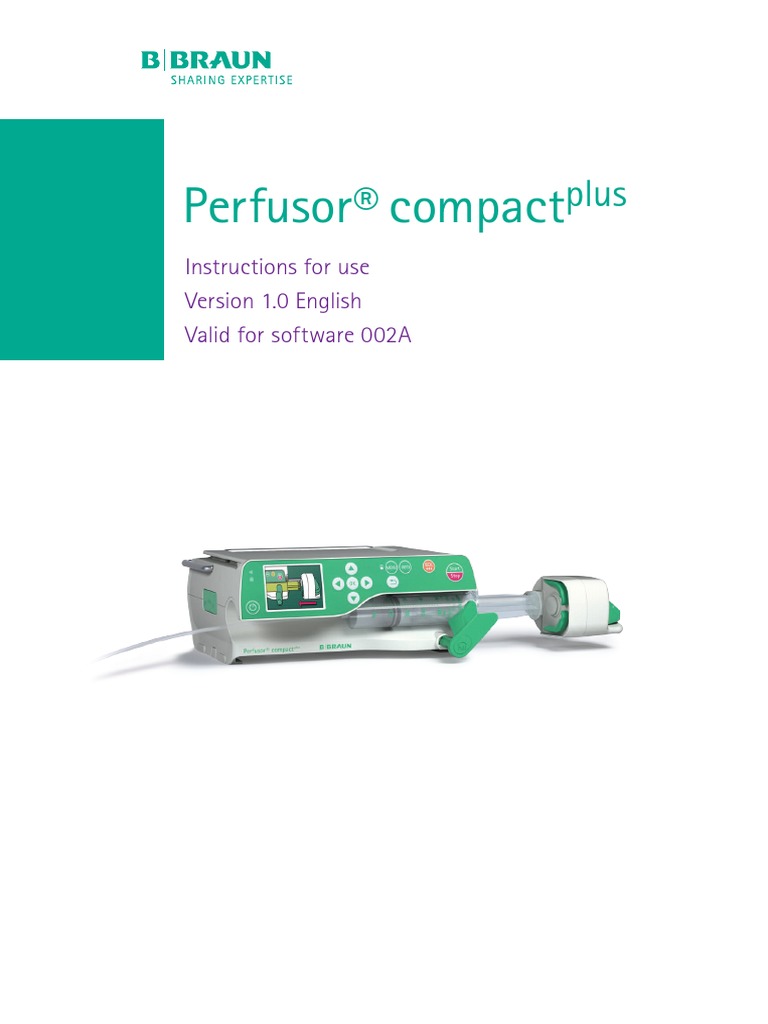 Perfusor Compact: Instructions For Use Version 1.0 English Valid For ...
