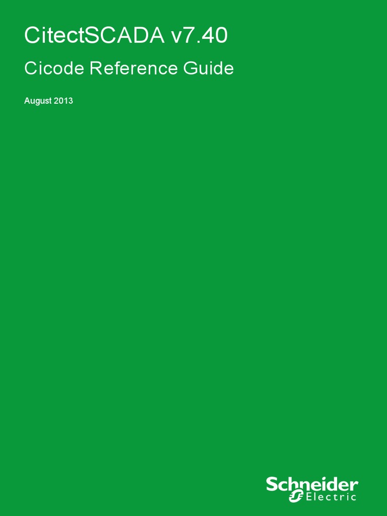 Citectscada Cicode Reference Pdf Subroutine Variable Computer