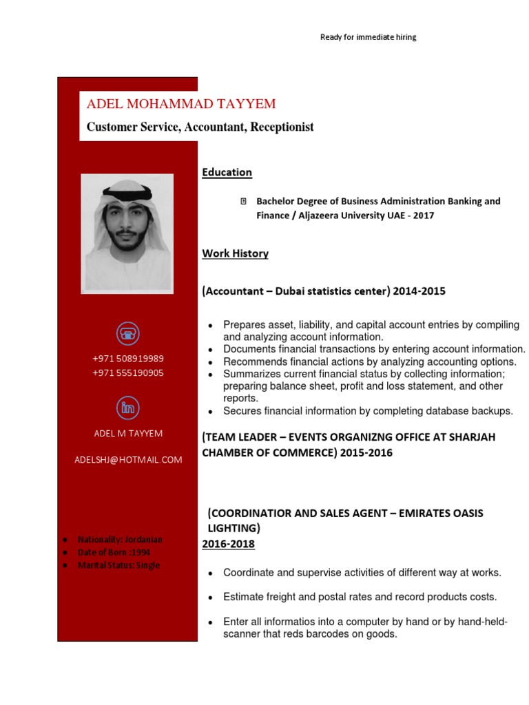 Adel M Tayyem CV | Download Free PDF | Banks | Balance Sheet