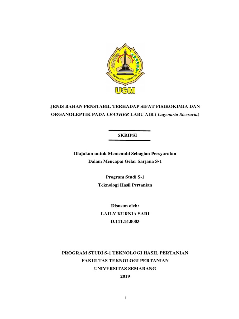 Pengaruh Bahan Penstabil pada Leather Labu Air | PDF | Kesehatan ...