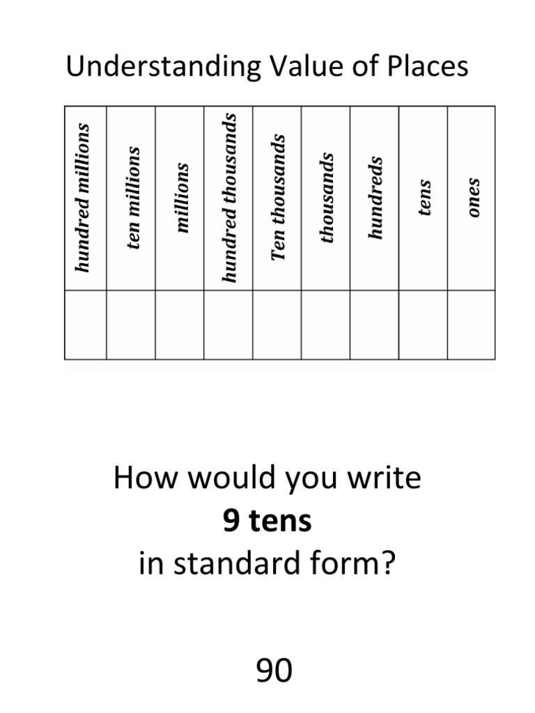 Understanding Place Value Relationships | PDF | Notation | Mathematical ...