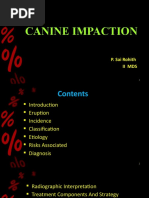 Canine Impaction and Its Management | PDF | Orthodontics | Dental Anatomy
