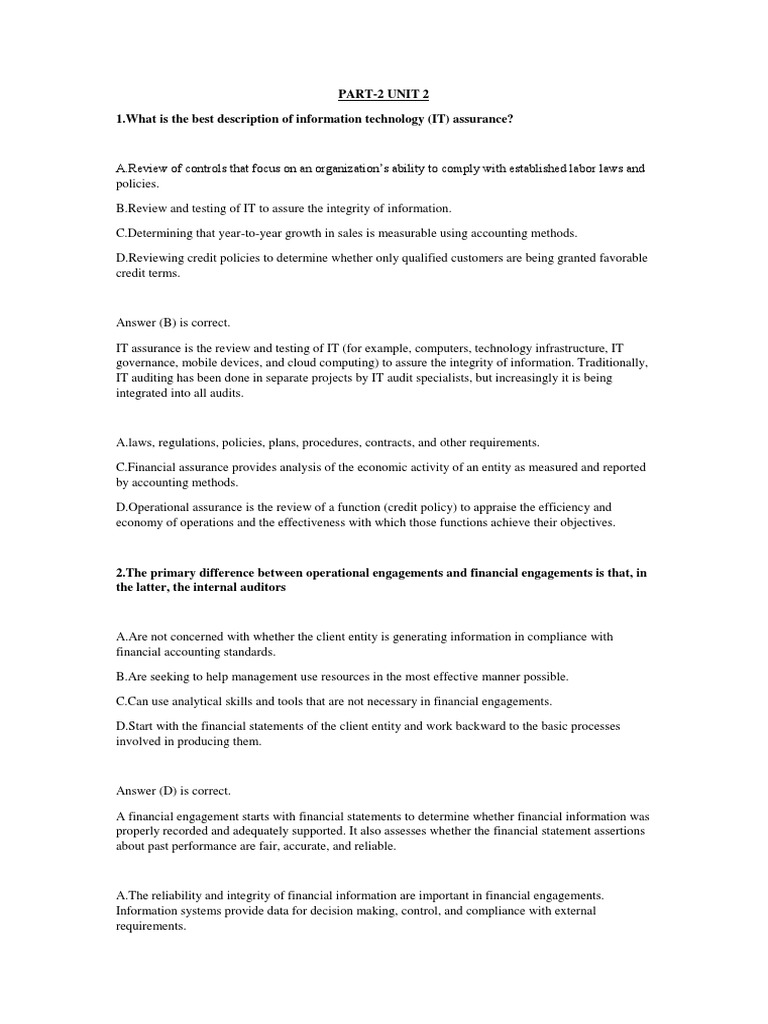 Part 2 Unit 2 | PDF | Audit | Internal Audit