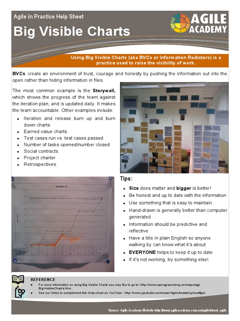 Big Visible Charts: Agile in Practice Help Sheet | PDF
