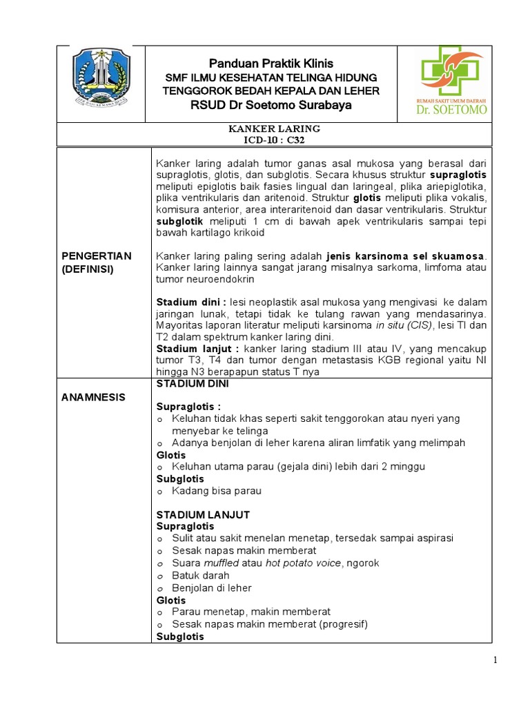 PPK Kanker Laring | PDF