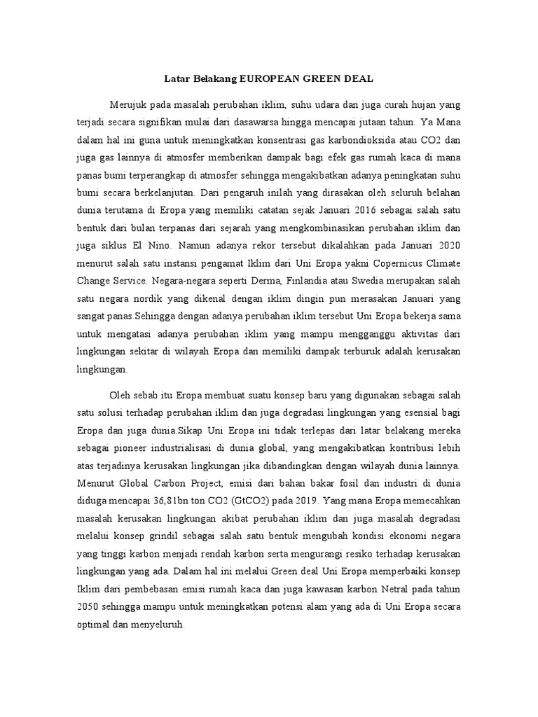 European Green Deal Pdf