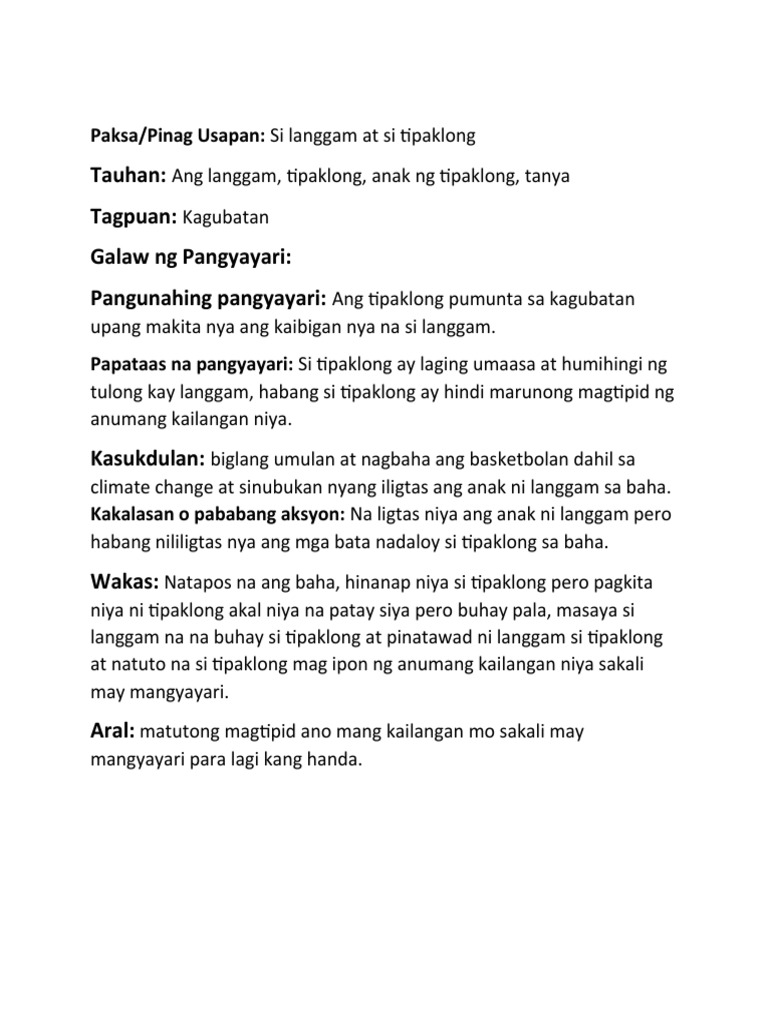 Ang Langgam at Ang Tipaklong | PDF