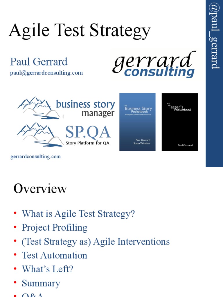 Agile Test Strategy: Paul Gerrard | PDF | Scrum (Software Development ...
