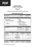 Medication Profile | PDF | Tablet (Pharmacy) | Pharmacy