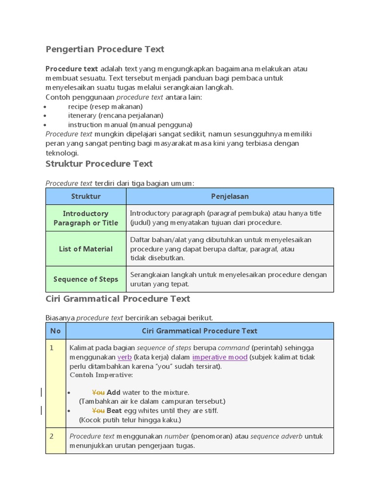 Procedural Text | PDF
