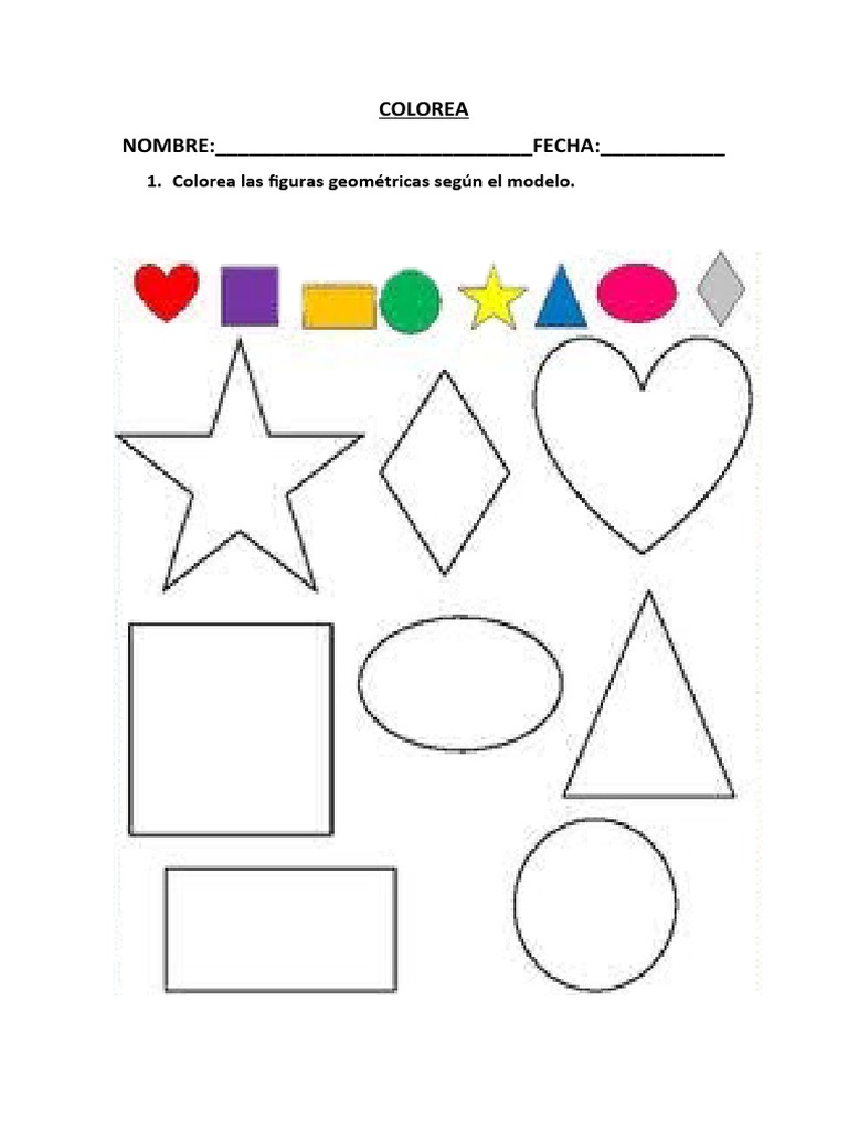 COLOREA Las Figuras | PDF