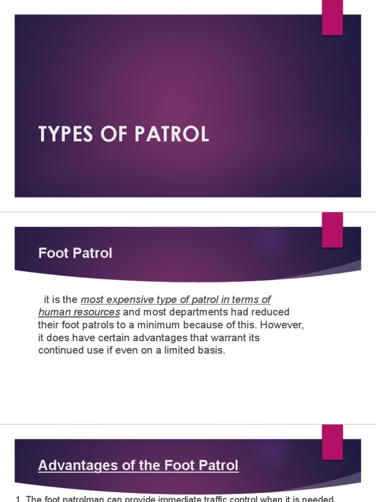 Types of Patrol | PDF | Police Dog | Police