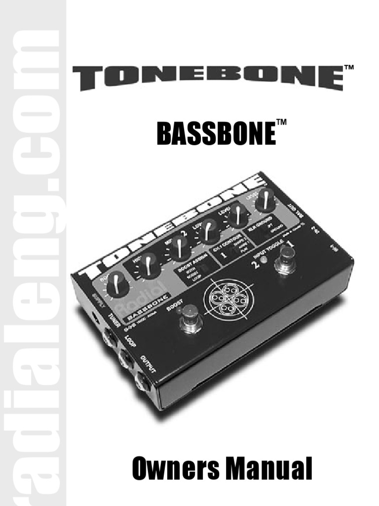 Manual Bassbone | PDF | Equalization (Audio) | Bass Guitar Manual Bassbone | PDF | Equalization (Audio) | Bass Guitar