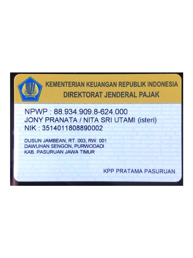 NPWP Nita Sri U | PDF