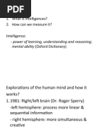 Multiple Intelligences Pie Chart | PDF | Reason | Cognitive Science