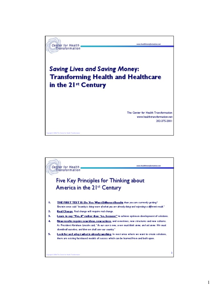Saving Lives and Saving Money | PDF | Patient Safety