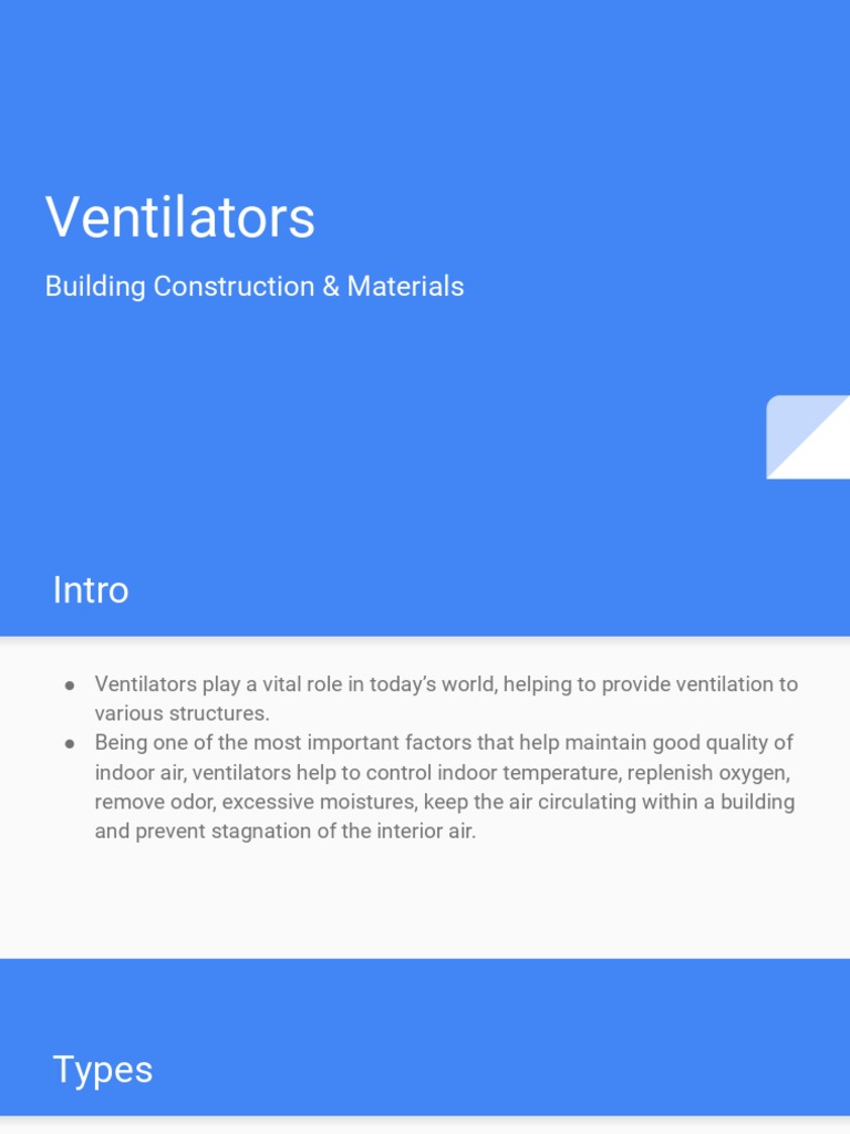 Ventilators: Building Construction & Materials | PDF | Ventilation ...