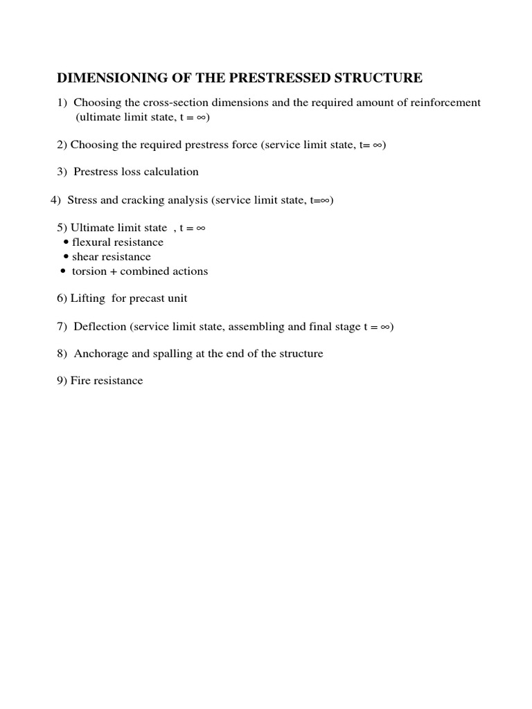 Prestressed - Structures - Basic Rules For Dimensioning | PDF ...