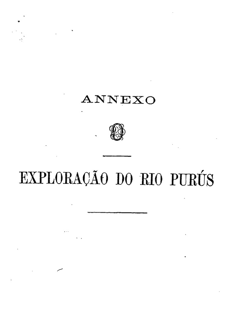 Coutinho - Relatório de Exploração Do Rio Purus | PDF