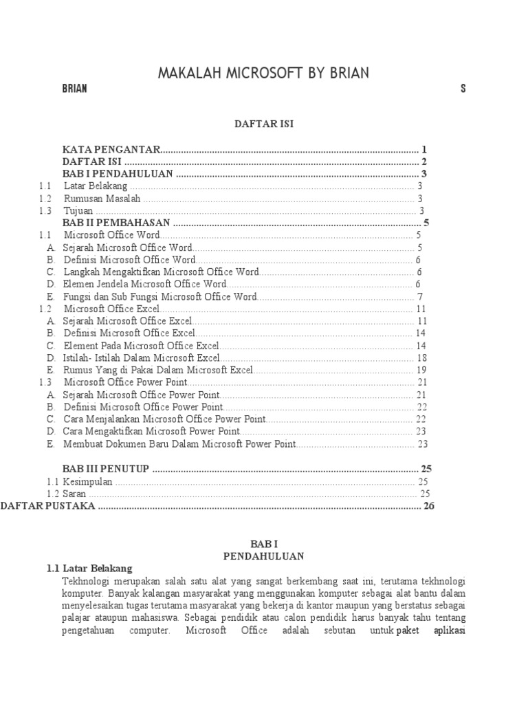 Makalah Microsoft by Brian | PDF