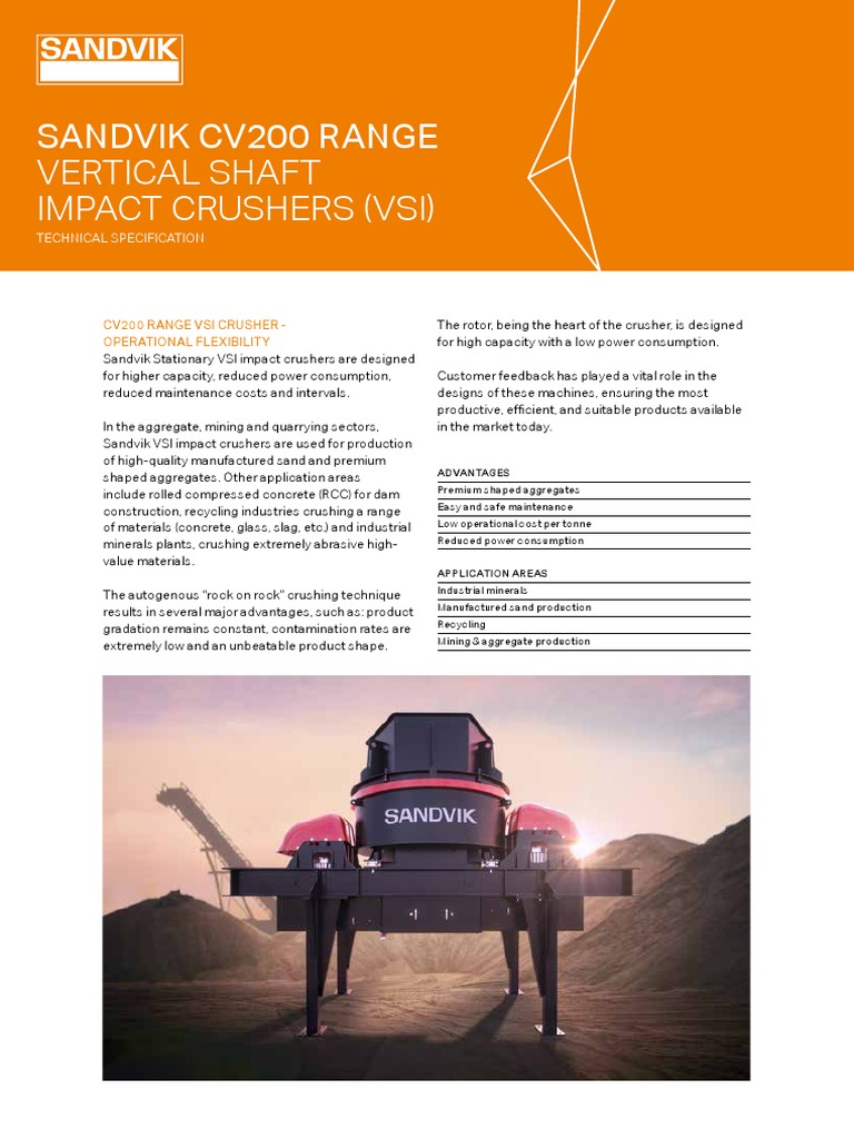 Vsi cv200 Range Specification Sheet English | PDF | Construction ...