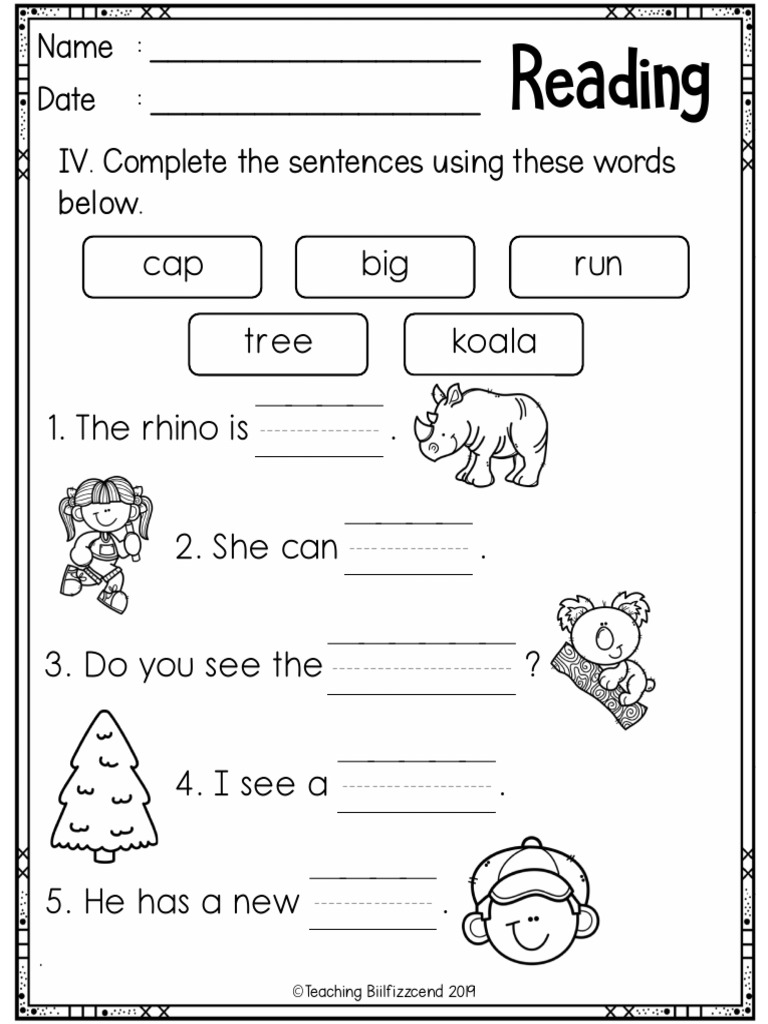 Reading Comprehension - Fill in The Blank | PDF