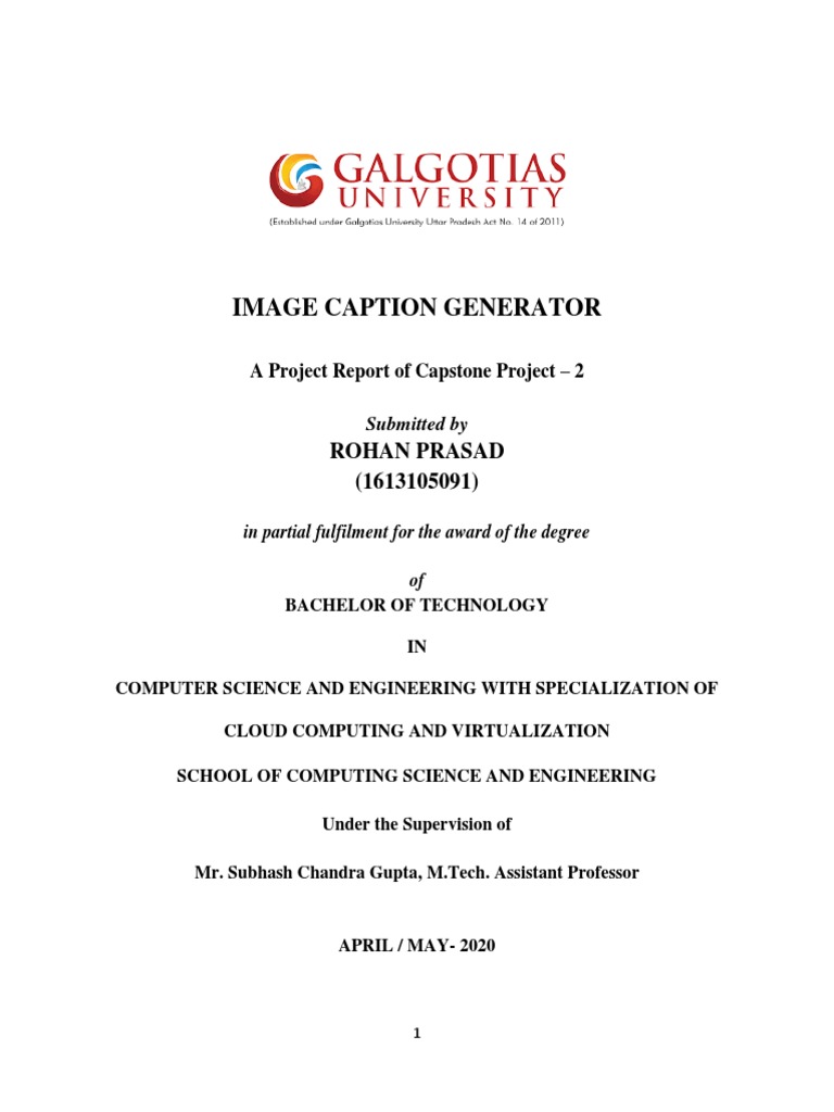 Image Caption Generator Using CNN and LSTM | PDF | Deep Learning ...