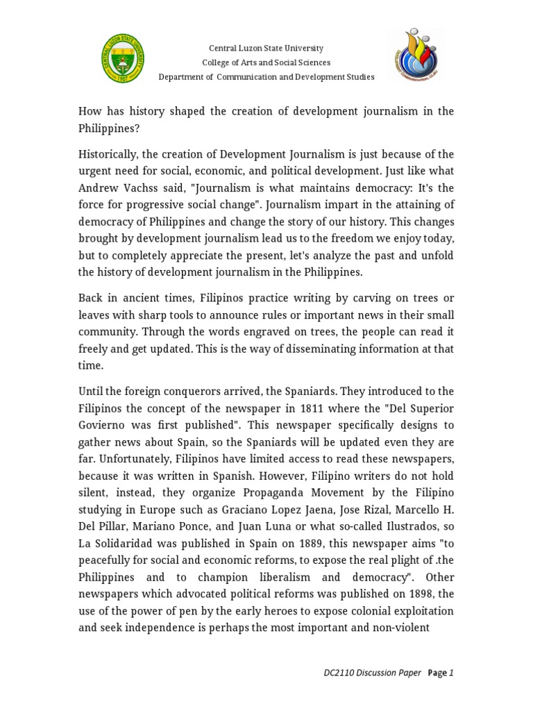 Template CLSU | PDF | Journalism | Philippines